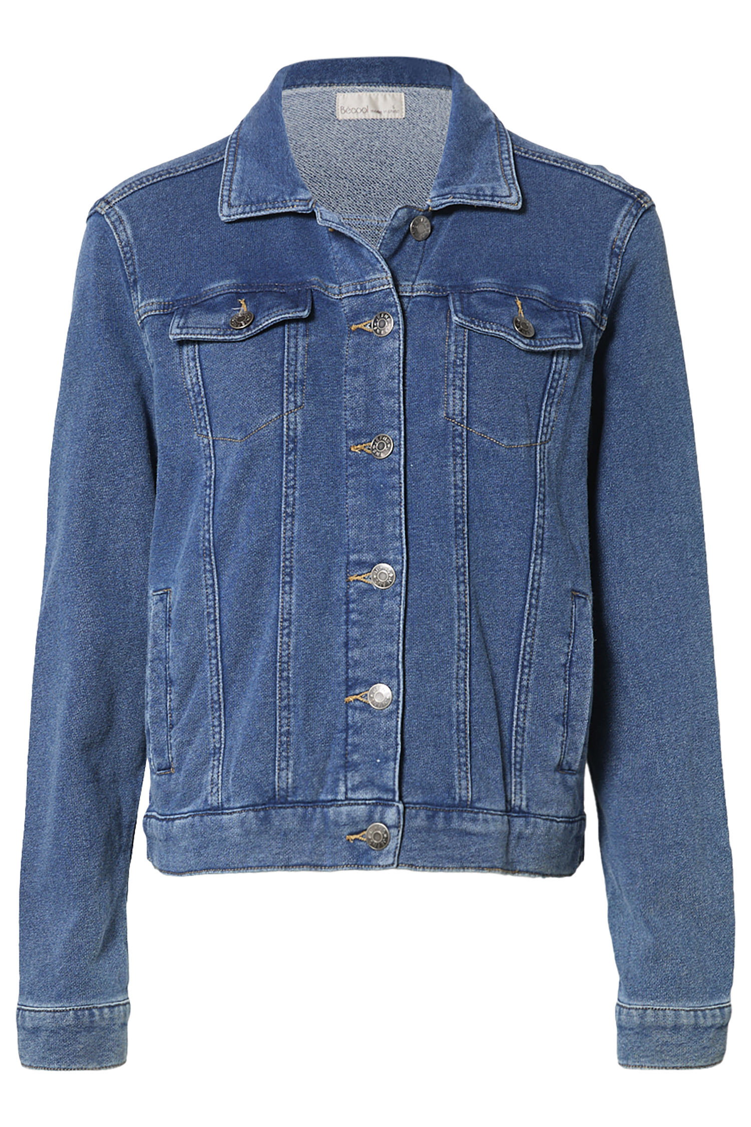Knit Denim Jacket in Denim M - L | DAILYLOOK