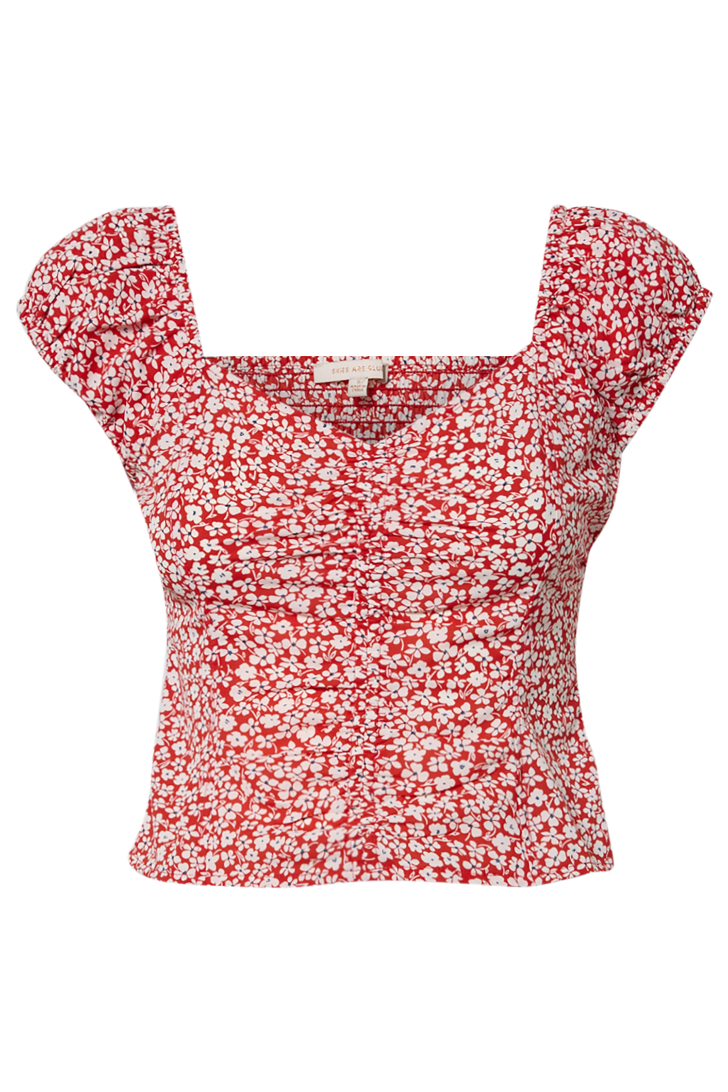 Printed Top in Red Multi | DAILYLOOK