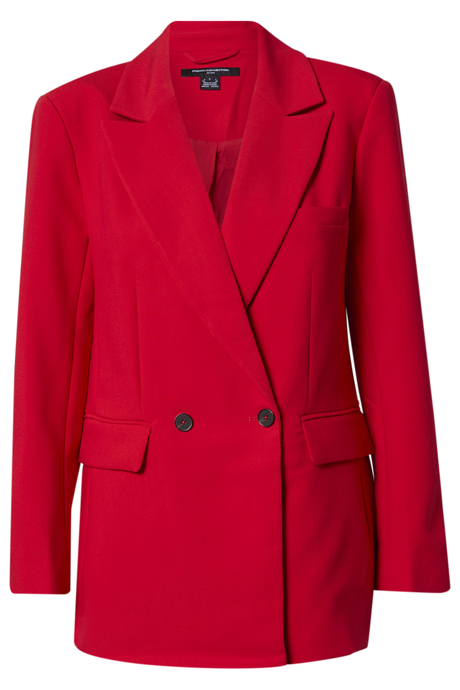 French Connection Buttoned Blazer in Red | DAILYLOOK