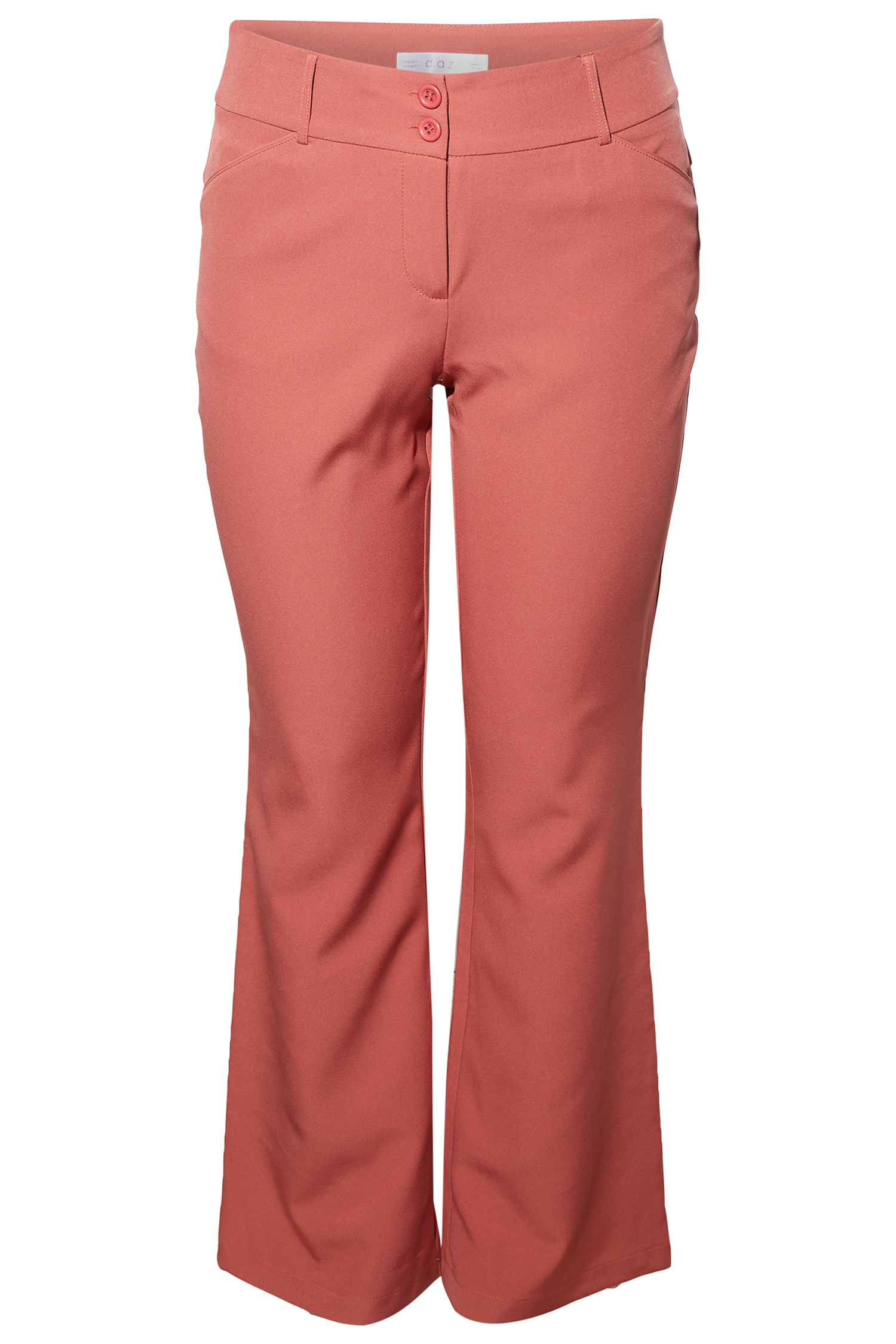 Double Button Trousers in Terracotta | DAILYLOOK