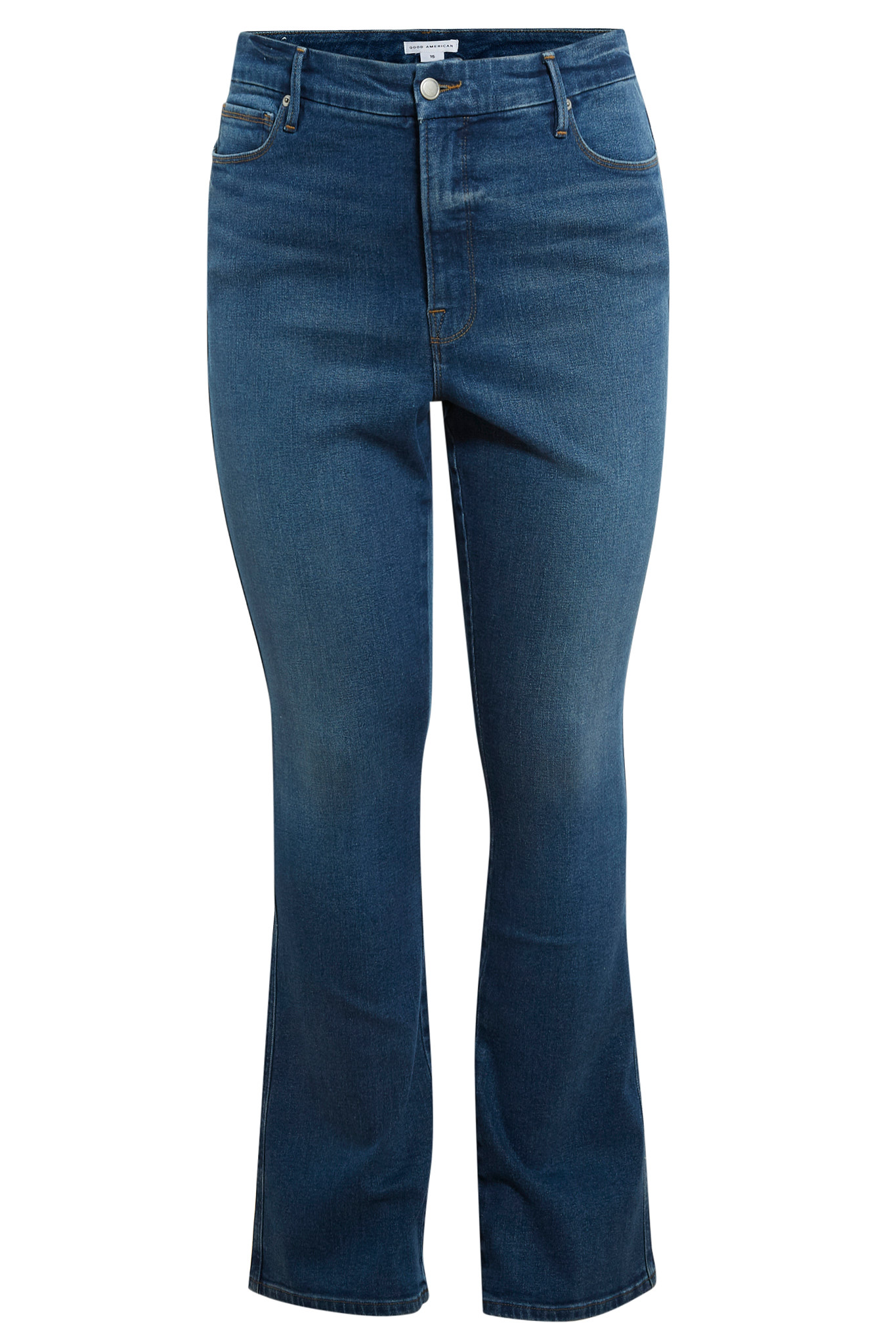 Good American Good Curve Bootcut Jean in Dark Blue 24W | DAILYLOOK