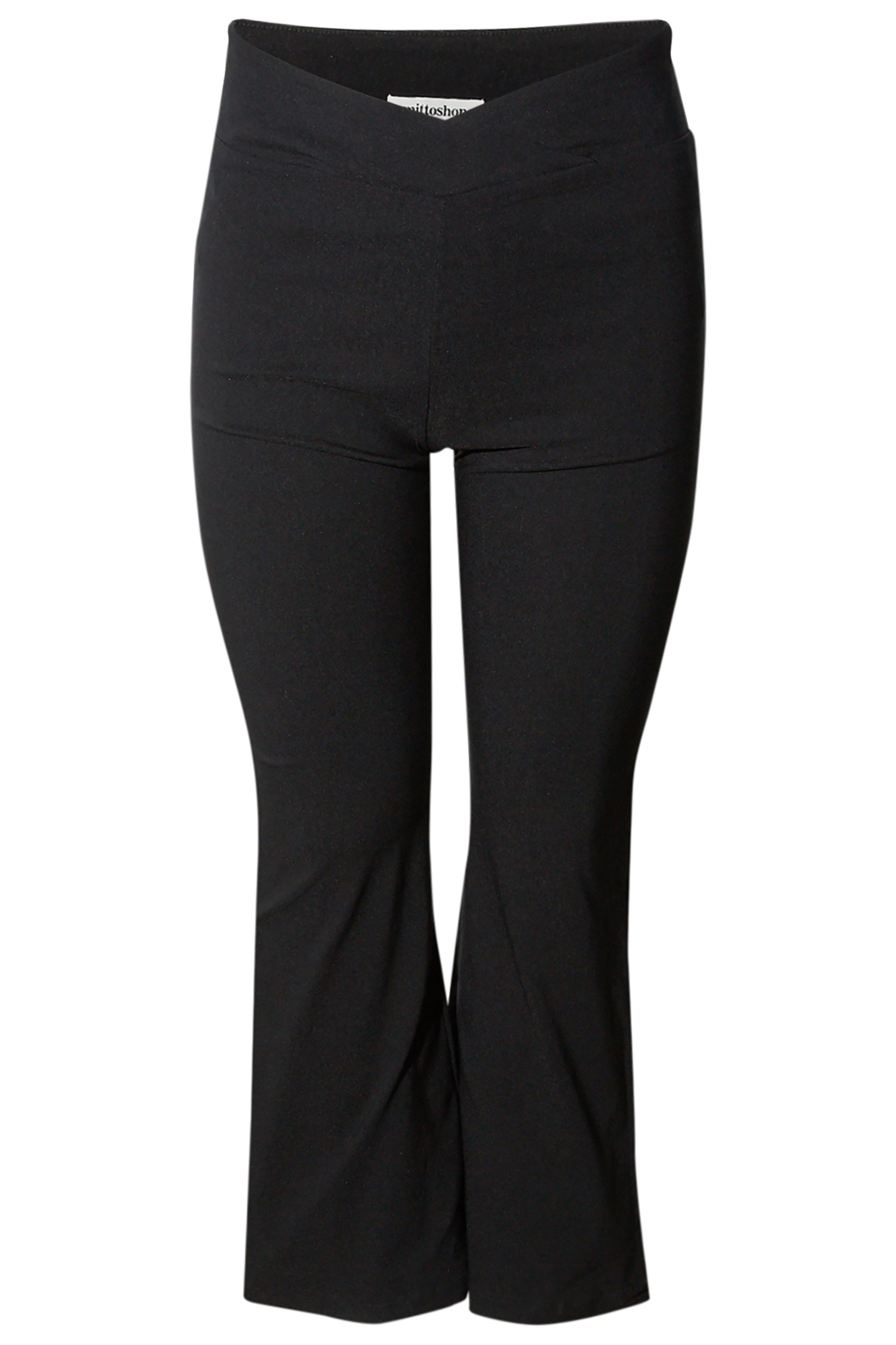 Cross Front Wide Leg Pants in Black | DAILYLOOK