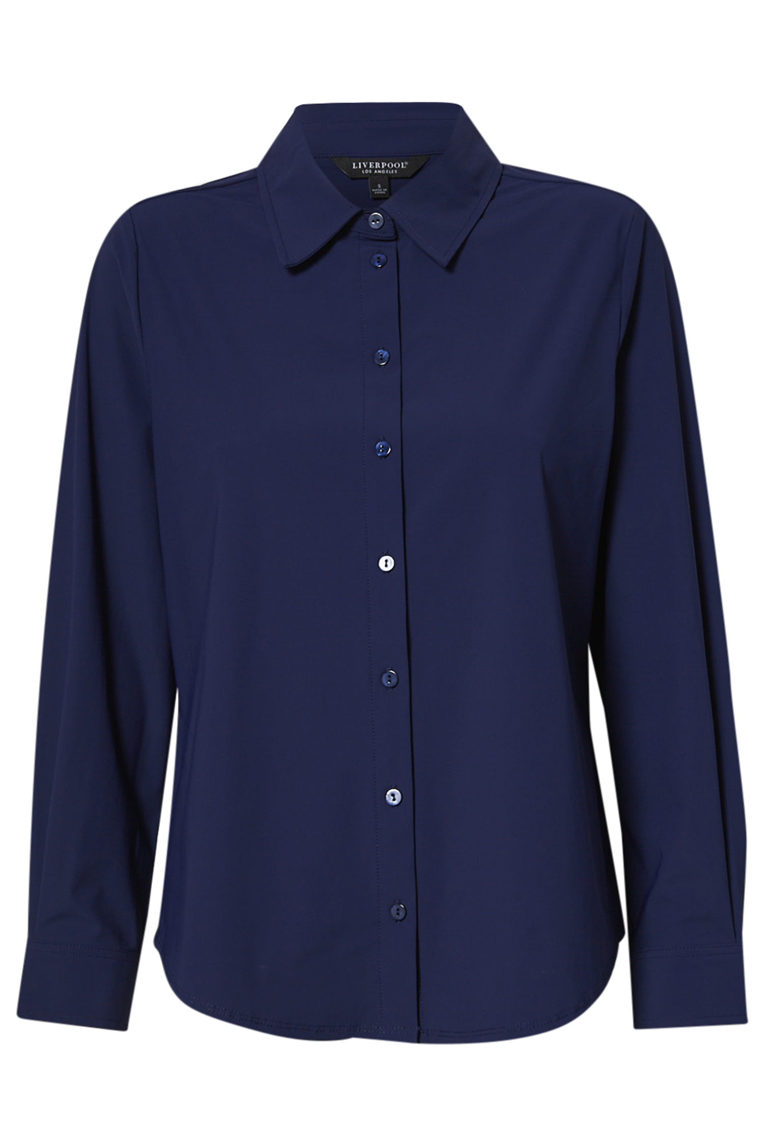 Liverpool Button Front Shirt in Navy XS - XL | DAILYLOOK