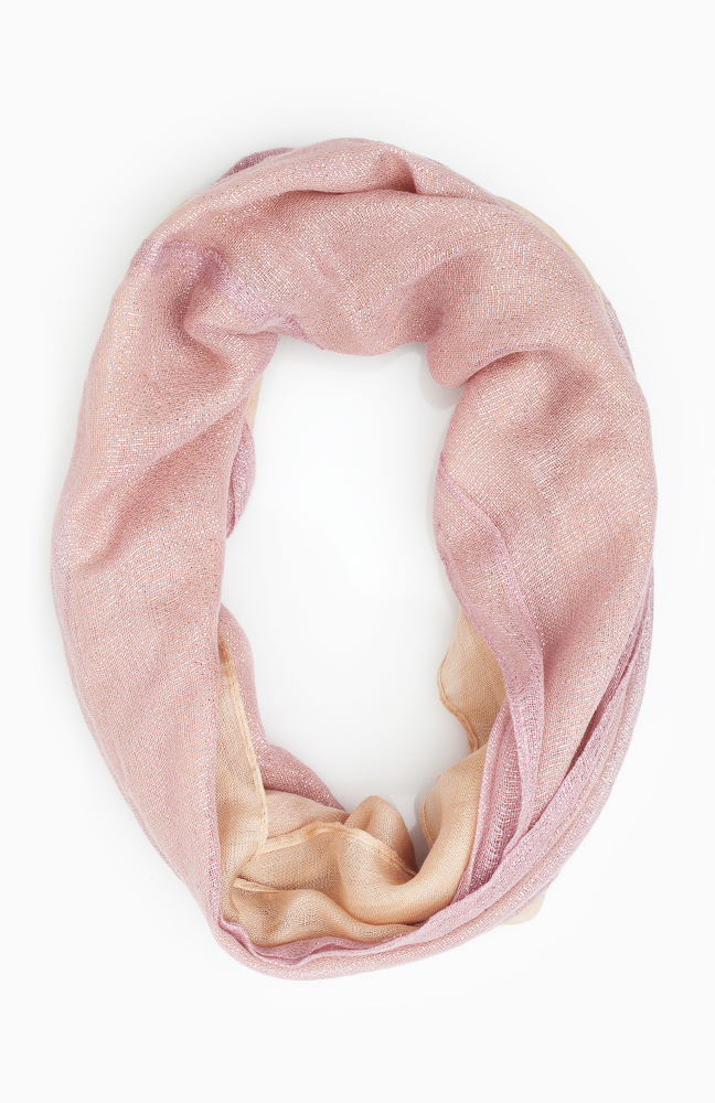 Sparkling Infinity Scarf in Dusty Pink | DAILYLOOK