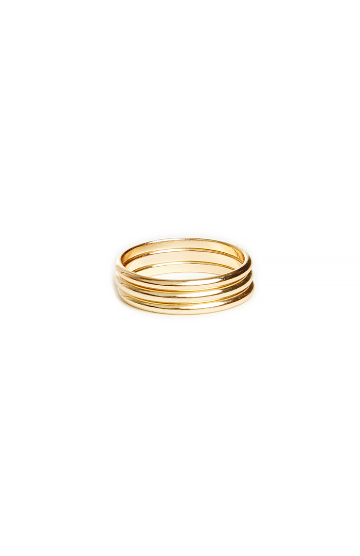 DAILYLOOK Simple Band Ring Set in Gold | DAILYLOOK