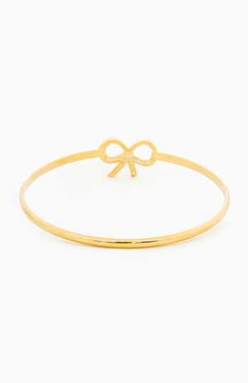 Bow Bangle Bracelet in Gold | DAILYLOOK