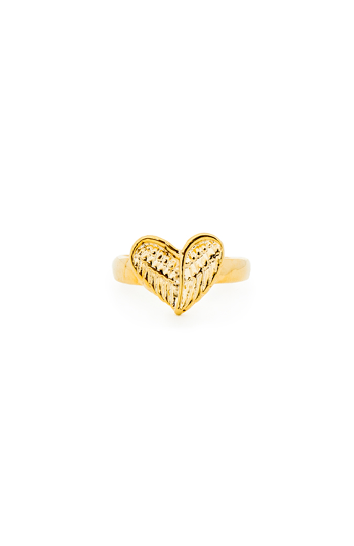 Angelic Heart Ring in Gold | DAILYLOOK