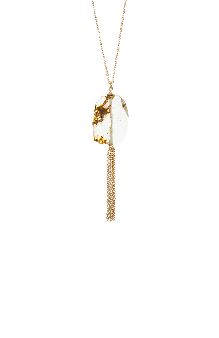 DAILYLOOK Fire Stone Pendant Necklace in Gold | DAILYLOOK