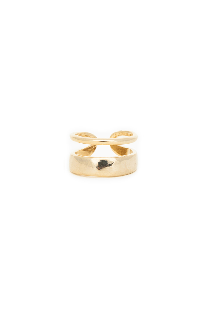 Double Band Ring in Gold | DAILYLOOK