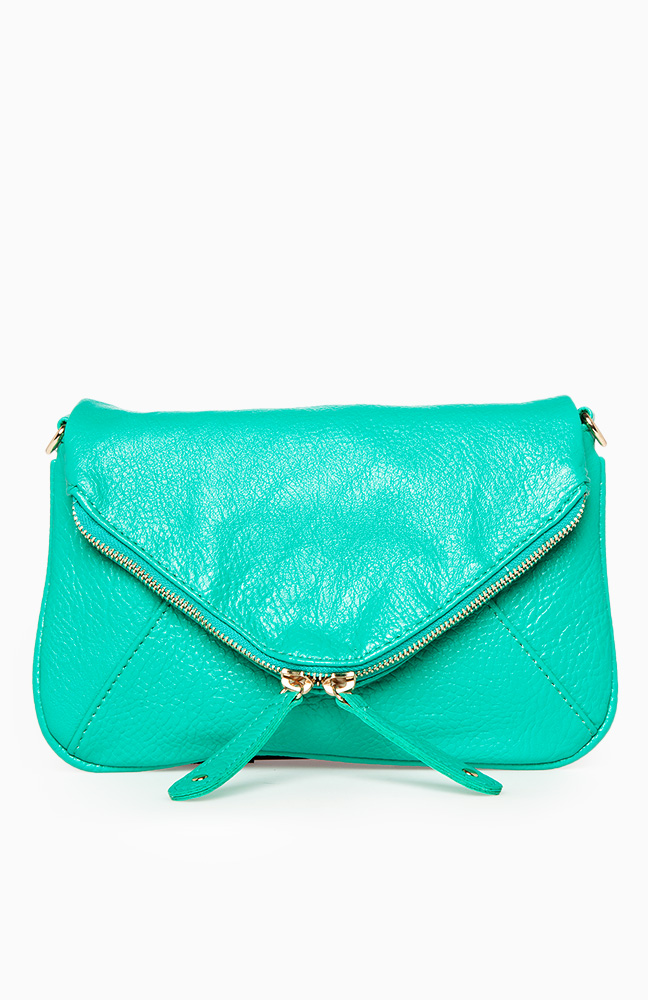 Zippered Mini Purse in Turquoise | DAILYLOOK