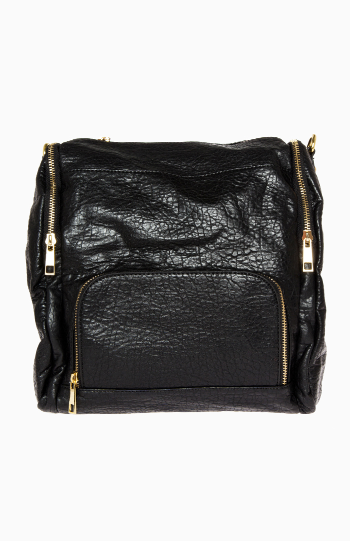 Square Scene Backpack in Black | DAILYLOOK