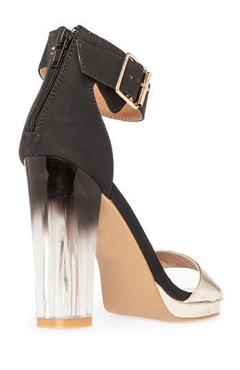 Modern Sandal Heels in Black Multi | DAILYLOOK