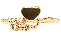 Heart Charm Midi Ring in Gold | DAILYLOOK