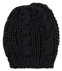 Snug Knit Beanie in Black | DAILYLOOK