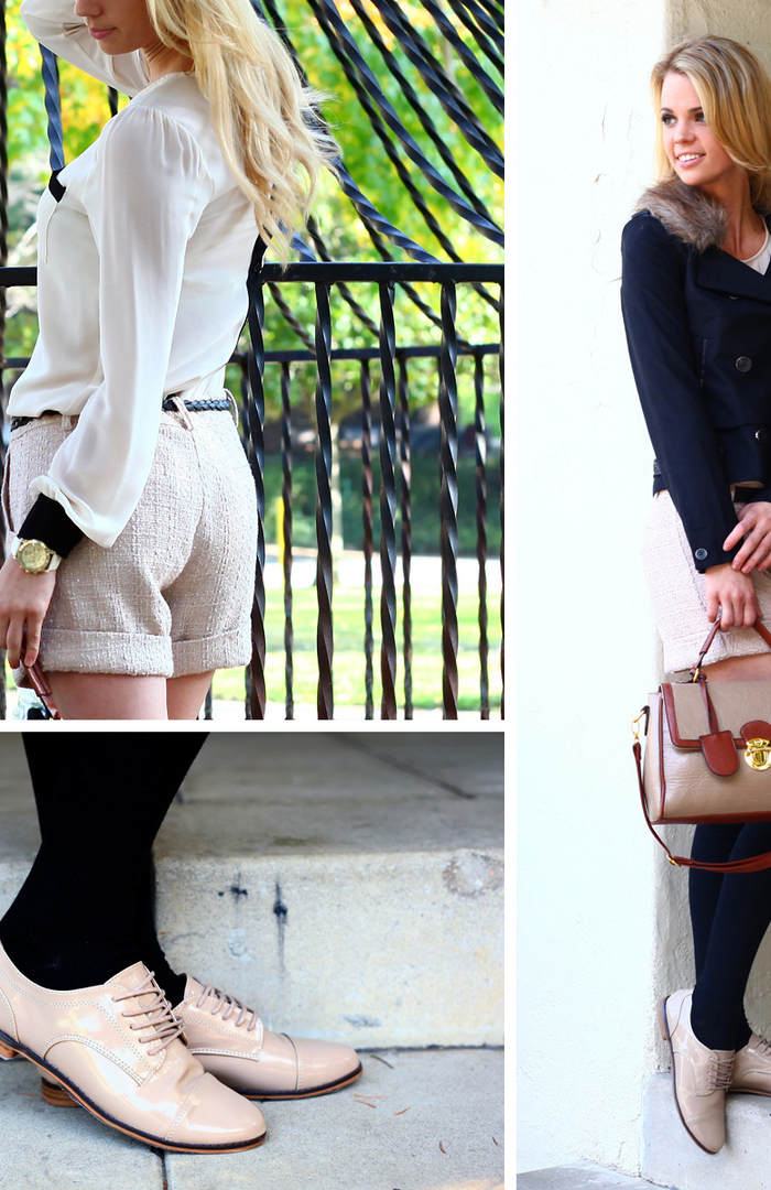 Romantic Tweed Shorts Look | DAILYLOOK