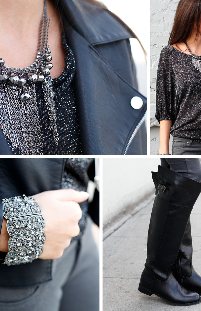 Glam Rock Chic Look | DAILYLOOK