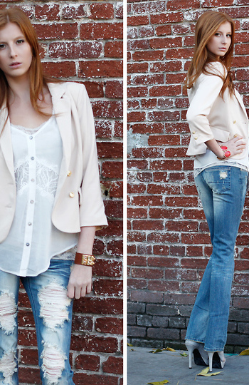 Sleek Destroyed Denim Look | DAILYLOOK