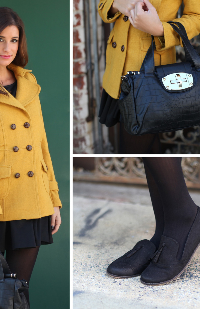 Classic Pea Coat Look | DAILYLOOK