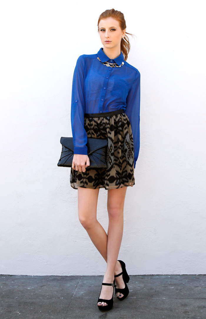 Abstract Oceanic Blue Look | DAILYLOOK