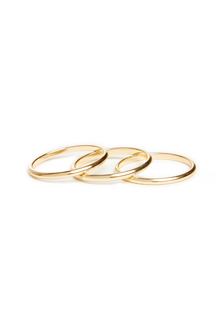 DAILYLOOK Simple Band Ring Set in Gold | DAILYLOOK