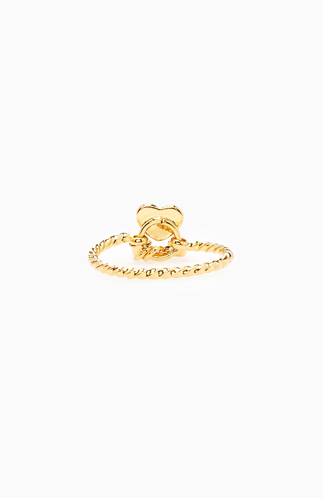 Heart Charm Midi Ring in Gold | DAILYLOOK