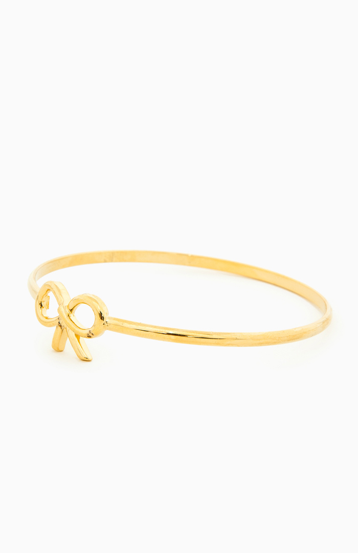 Bow Bangle Bracelet in Gold | DAILYLOOK