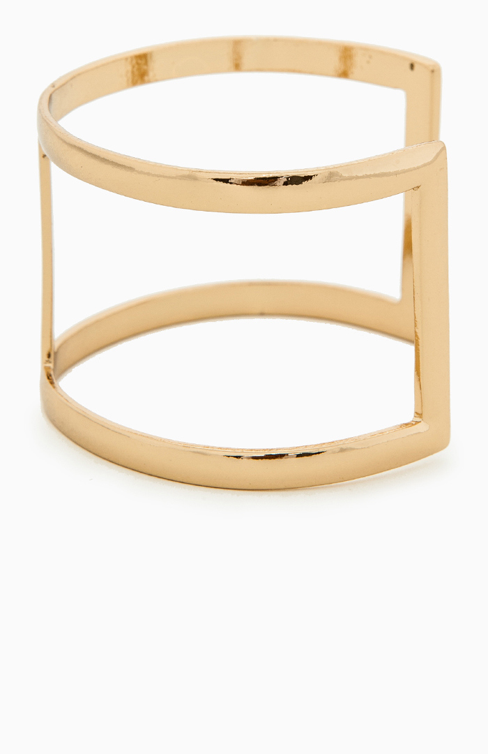DAILYLOOK Double Band Cuff Bracelet in Gold | DAILYLOOK
