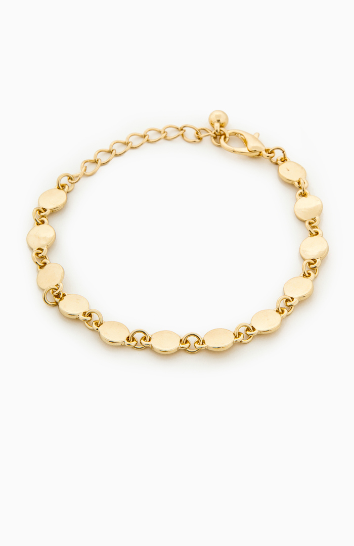 Golden Disk Bracelet in Gold | DAILYLOOK