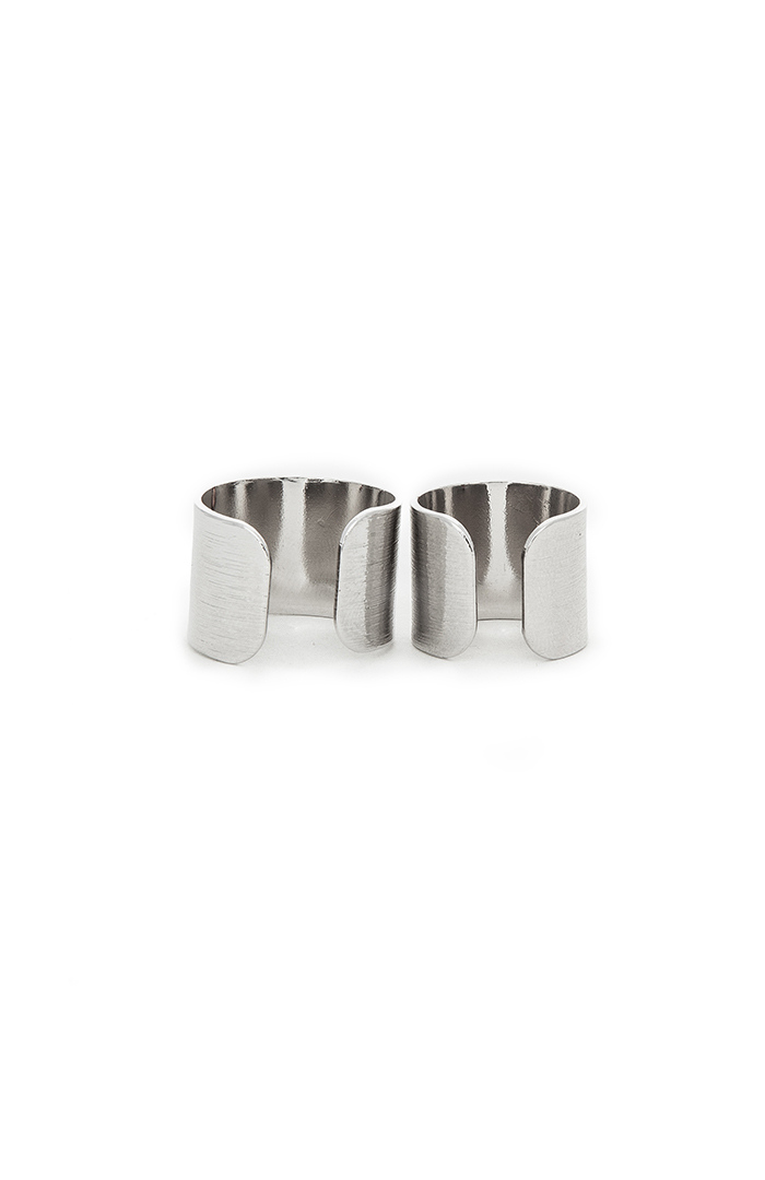 Finger Cuff Ring Set in Silver | DAILYLOOK