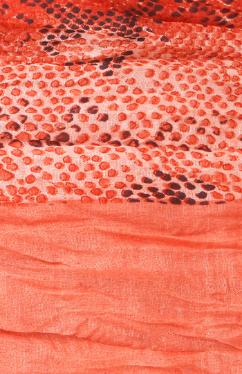 Snake Print Scarf in Rust | DAILYLOOK