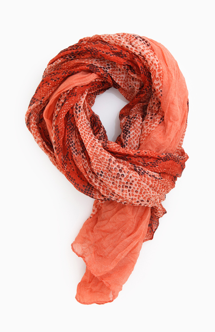 Snake Print Scarf in Rust | DAILYLOOK