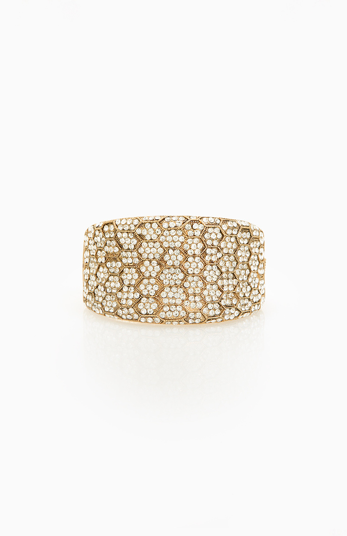 Honeycomb Bohemian Cuff in Gold | DAILYLOOK