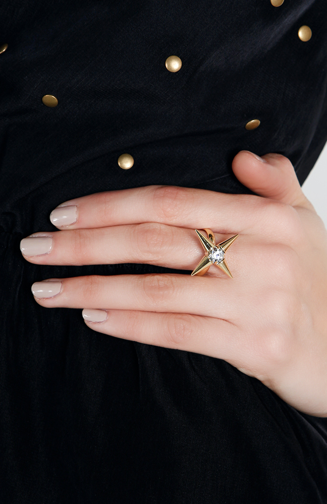 Four Point Star Ring in Gold | DAILYLOOK