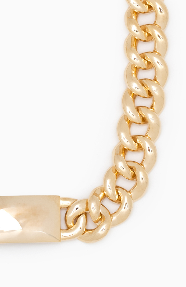 Name Plate Chain Necklace in Gold | DAILYLOOK