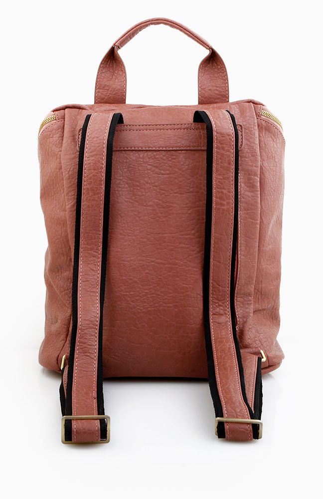 Textured Backpack in Dusty Pink | DAILYLOOK