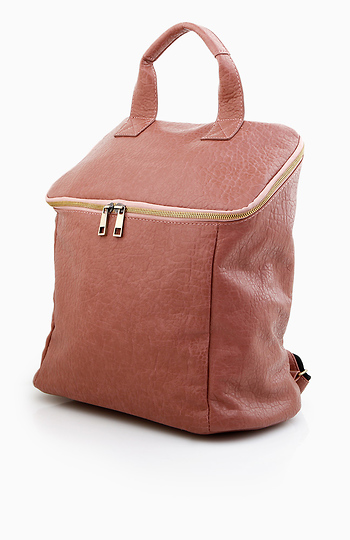 Textured Backpack in Dusty Pink | DAILYLOOK