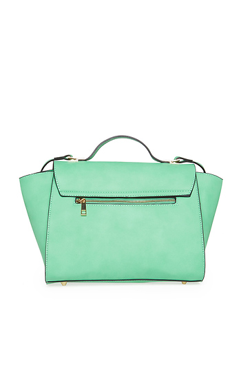 Structured Trapeze Handbag in Mint | DAILYLOOK