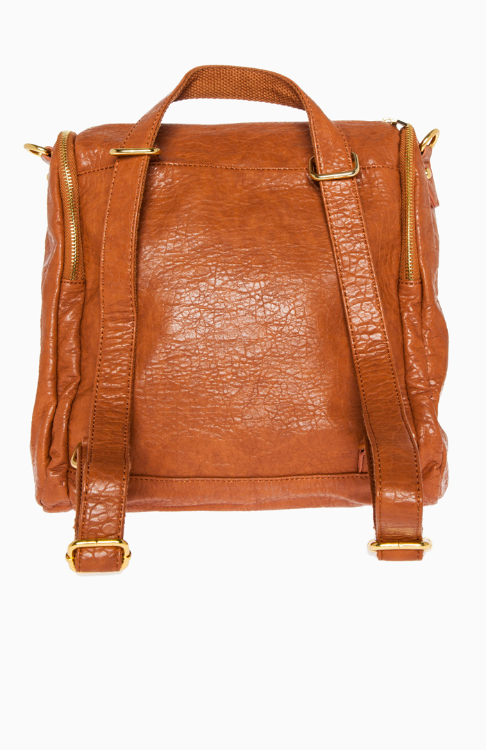 Square Scene Backpack in Cognac | DAILYLOOK
