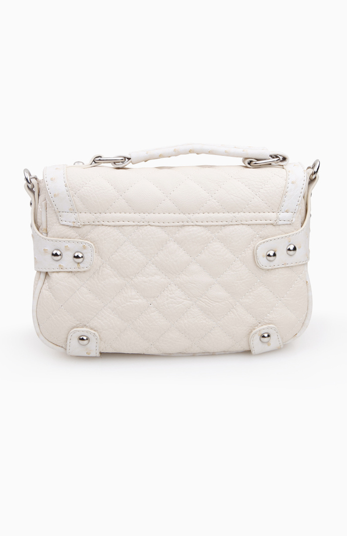 Ivory Quilted Bag in Ivory | DAILYLOOK