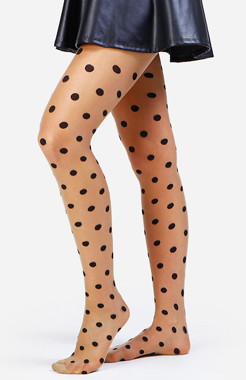 Polka Dot Stockings In Nude Dailylook