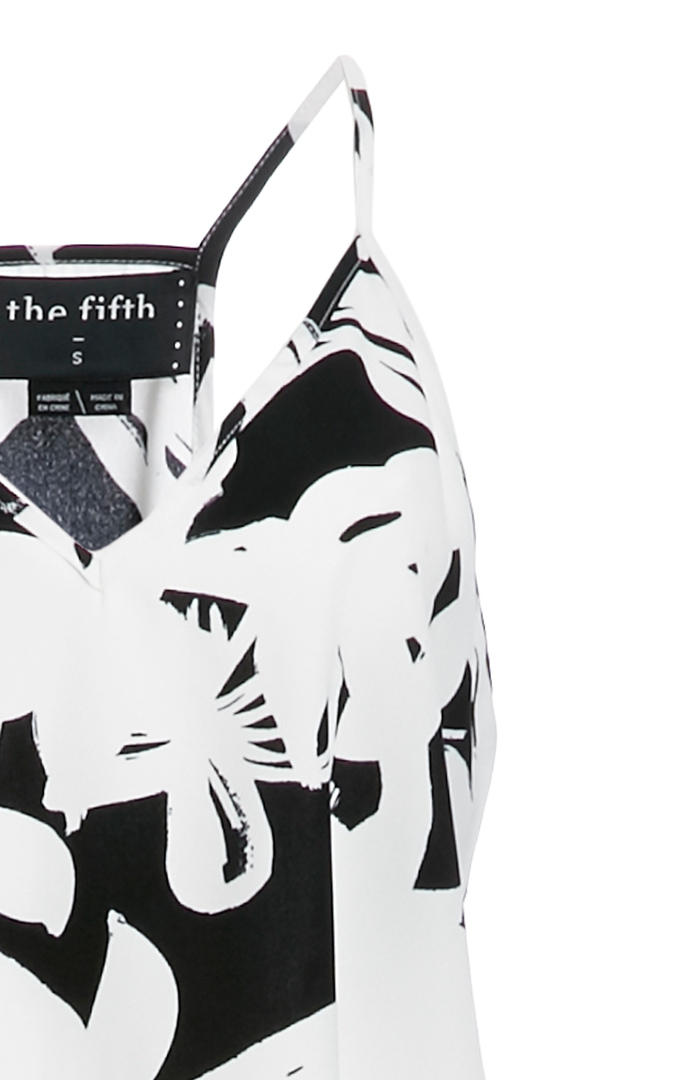 The Fifth Label Hold On Floral Print Top in Black/White | DAILYLOOK