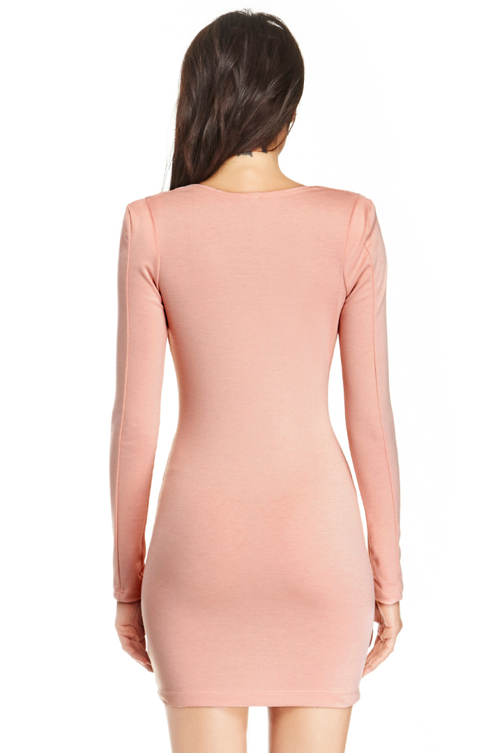 DAILYLOOK Wrap Bodice Bodycon Dress in Rose | DAILYLOOK