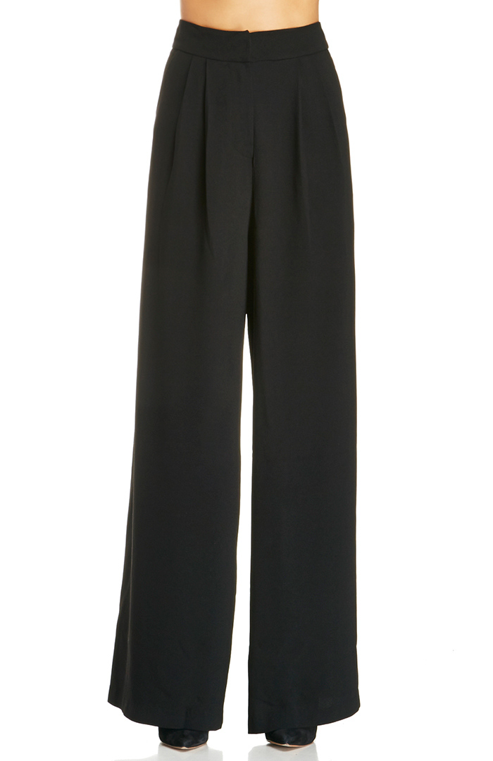 Classic Wide Leg Pants in Black | DAILYLOOK