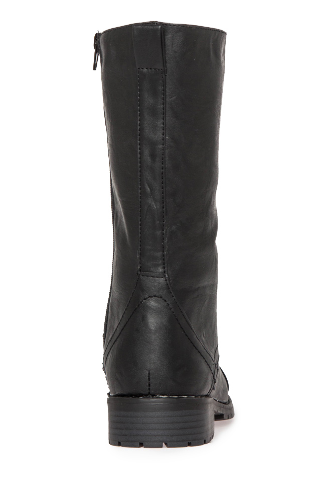 Utility Lace Up Boots in Black | DAILYLOOK