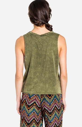 Rebel Tank Top in Olive | DAILYLOOK