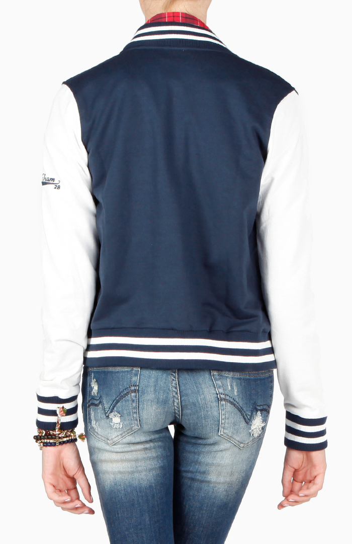 Varsity Jacket in Blue | DAILYLOOK